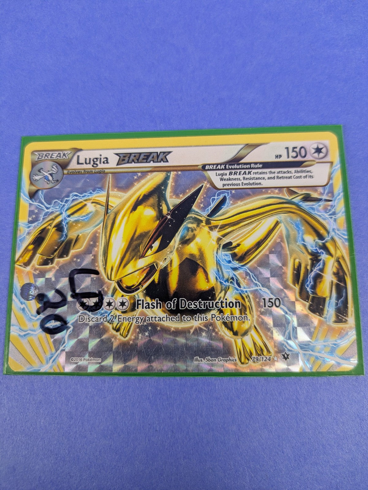 Lugia BREAK - 79/124 - Rare Holo BREAK Fates Collide - Pokemon Card ...