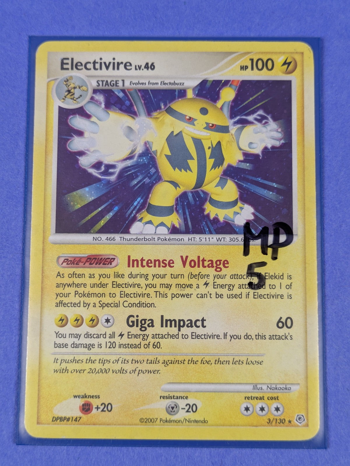 Electivire - 3/130 - Holo Rare Diamond & Pearl - Pokemon Card - MP – Collector's Kingdom