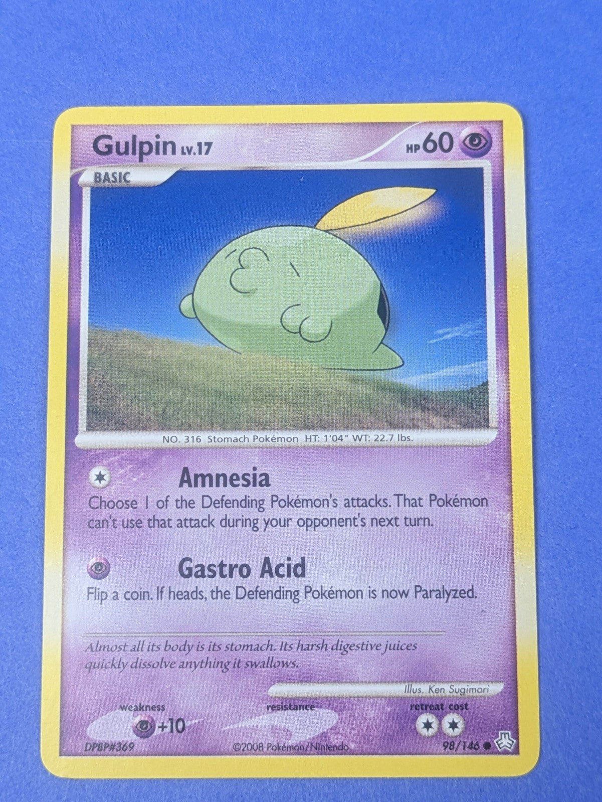 Gulpin - 98/146 - Common Legends Awakened - Pokemon Card - LP ...