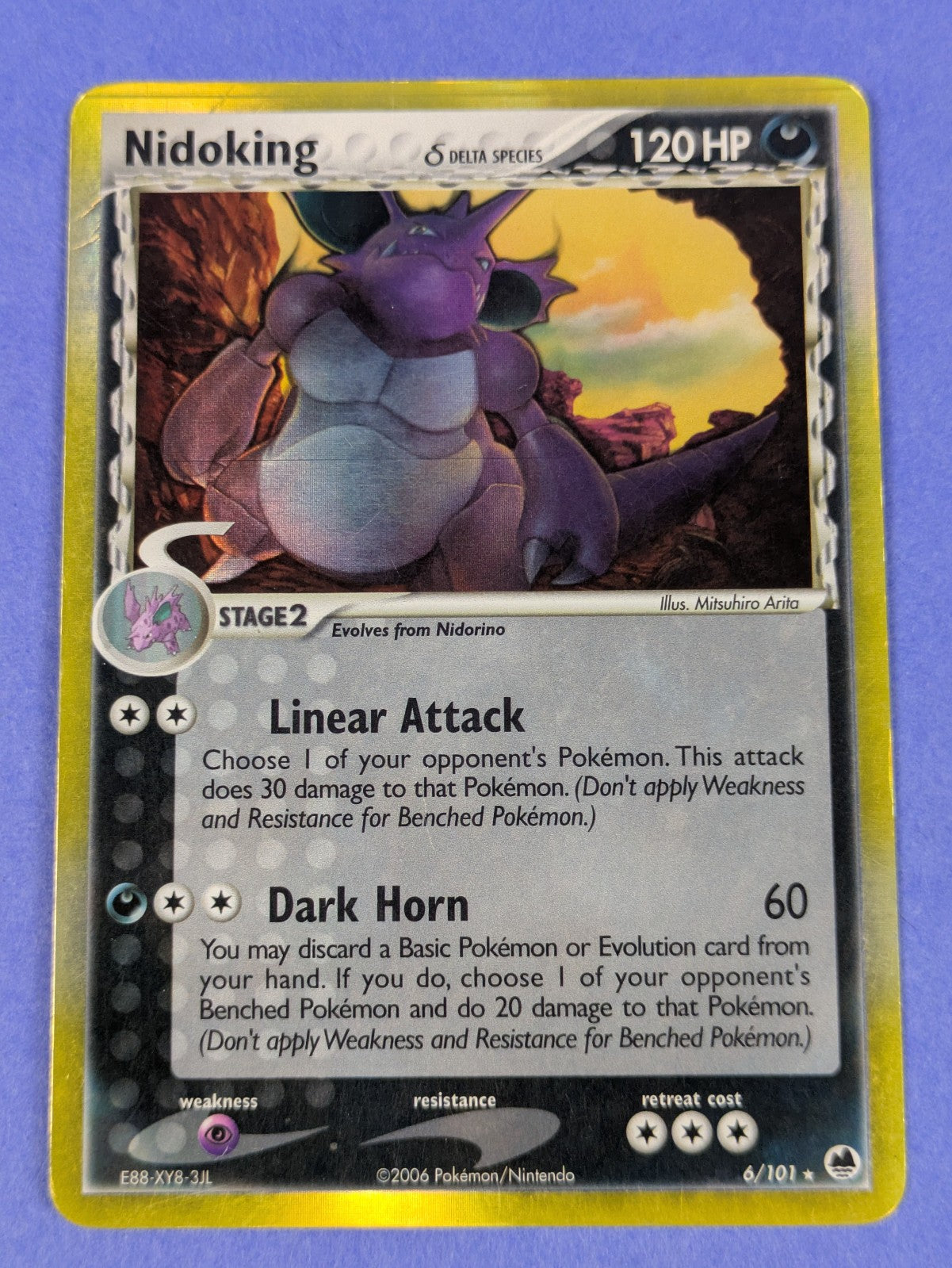 Nidoking - 6/101 - Holo Rare Dragon Frontiers - Pokemon Card - DMG ...