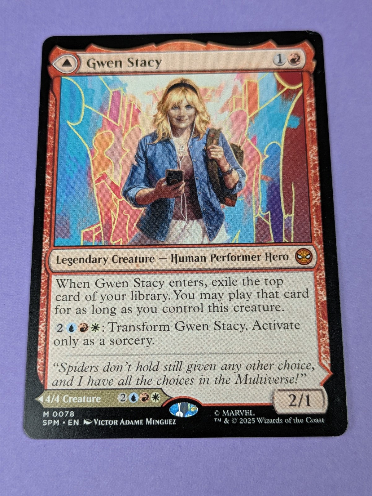 MTG Magic: Marvel's Spider-Man: Gwen Stacy / Ghost-Spider #0078 Mythic ...